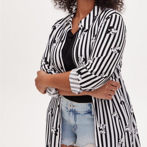 Disney | Tops | Disney Mickey And Minnie Mouse Duster From Torrid ...